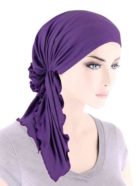 Soft Bamboo Cancer Chemo Head Wrap Scarf Pre-tied for Women – Chemo ...